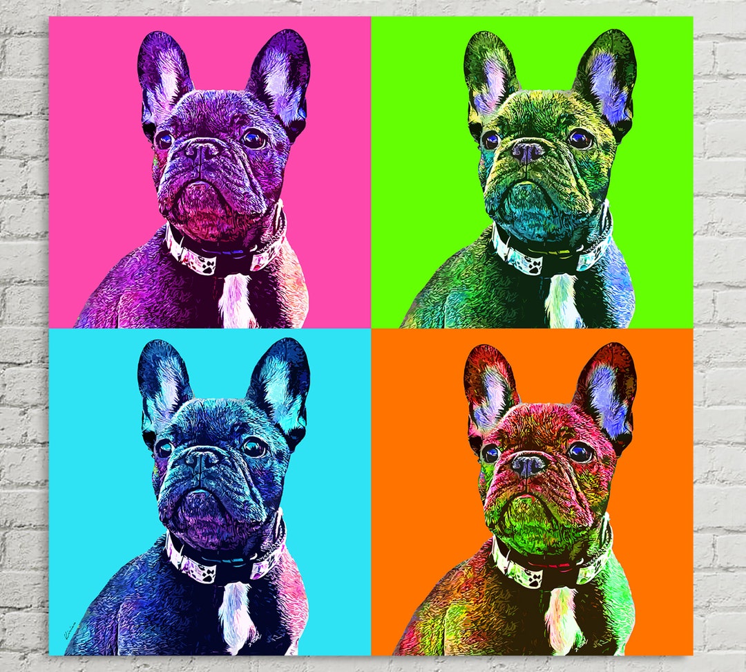 Andy Warhol Custom Pet Portrait From Photo | Pop Art Pet Portrait ...