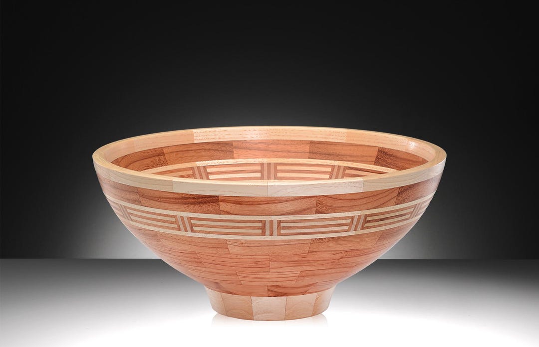 Stunning Red Zebra Wood and Hickory Wood Large Salad Bowl - Etsy