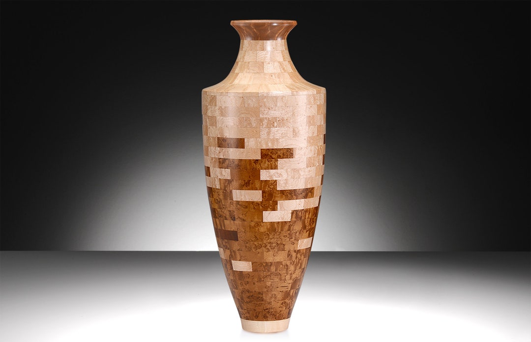 Hand Turned Birds Eye Maple Vase, Ornamental Wood Decor - Etsy