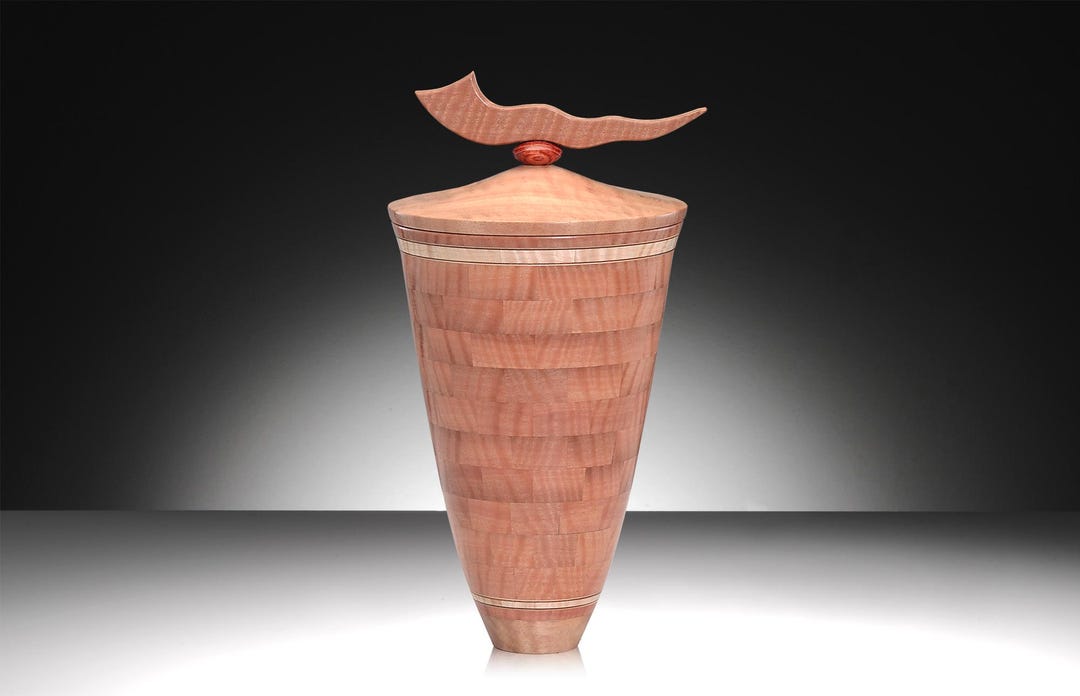 Rare Highly Figured Australian Wandoo and Malee Wood Lidded Hollow Form ...