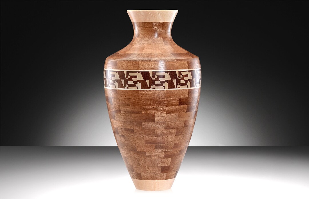 Hand Turned Sapele & Birds Eye Maple Vase, Ornamental Wood Decor - Etsy