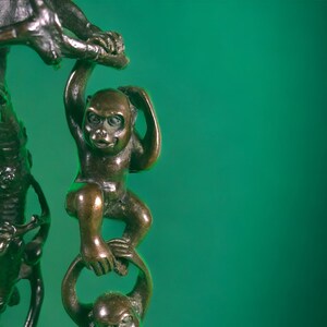 Austin Monkey Tree Bronze Sculpture Hanging Monkeys 9 - Etsy