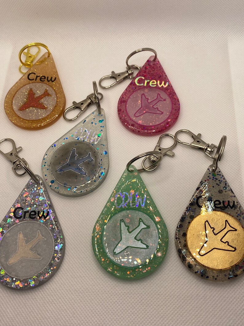 Airplane Bag Tag Crew Tag Flight Attendant Gift Pilot - Etsy