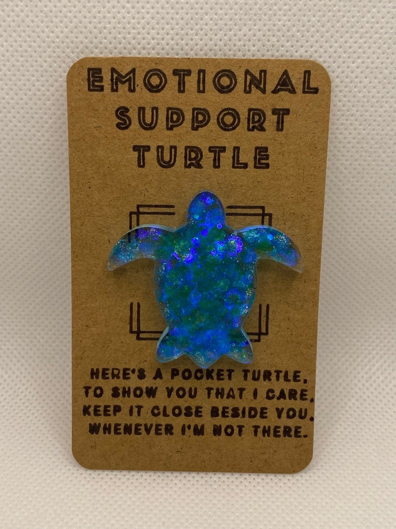 Pocket Hug Turtle Emotional Support Turtle Thinking of You - Etsy