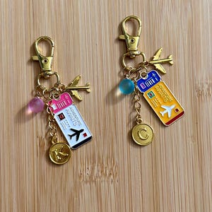 Golden Personalized Airplane Travel Keychain - Gift for Pilots and ...