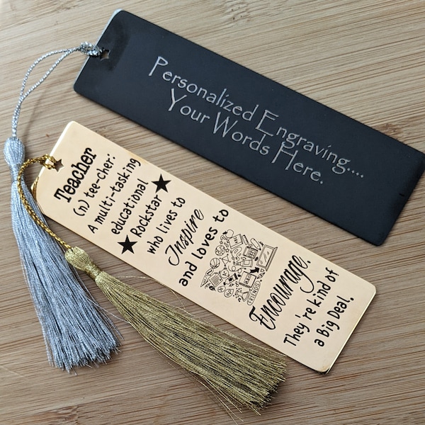 Metal Bookmark - Etsy