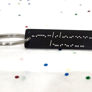 Custom Morse Code Keychain for Men Women Customized Morsecode Engraved ...