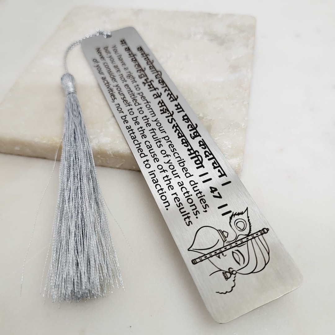 Bhagavad Gita: Chapter 2, Verse 47 Bookmark. Hindu Spiritual Gift ...