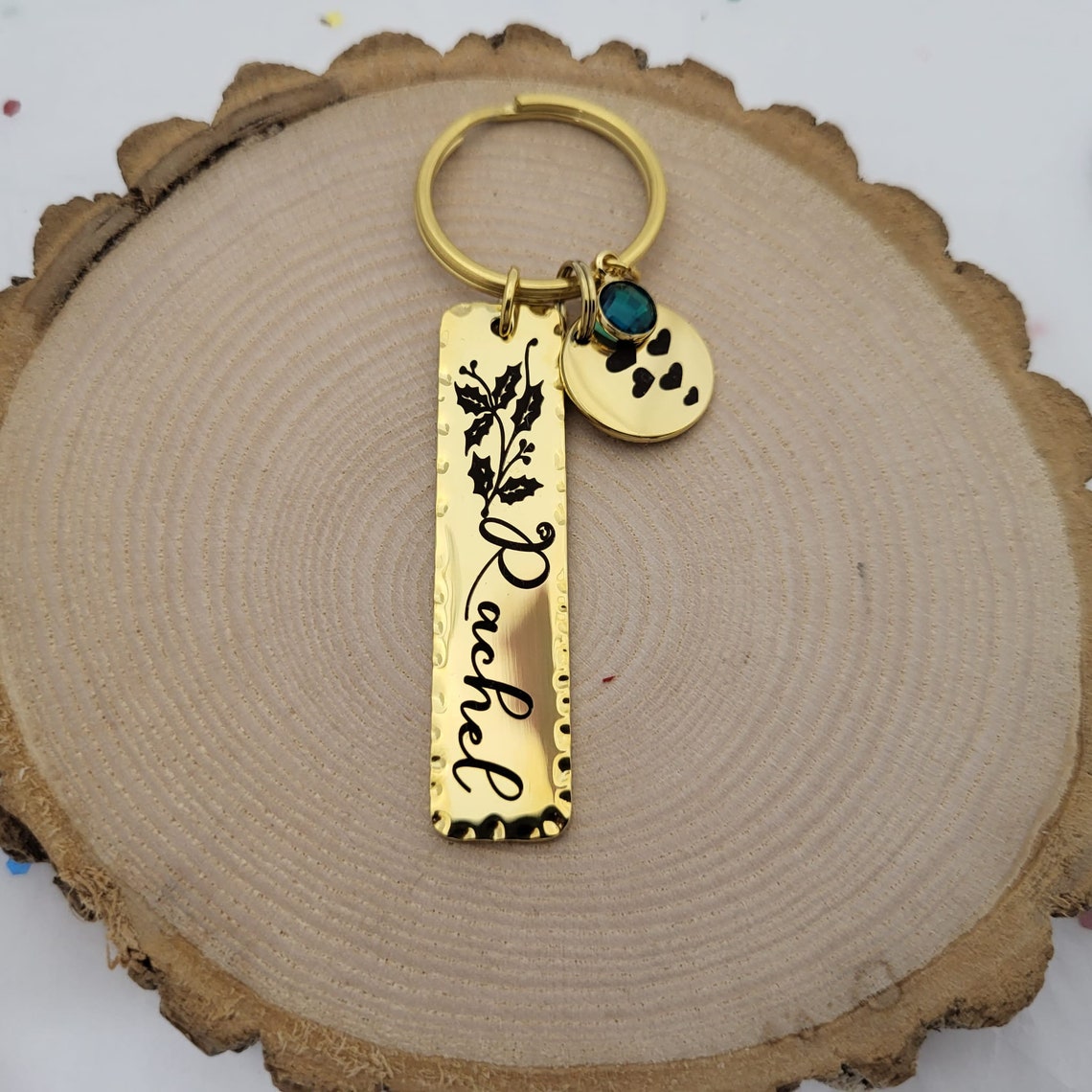 Personalized Birth Flower Key Chains Birth Month Flower Key - Etsy
