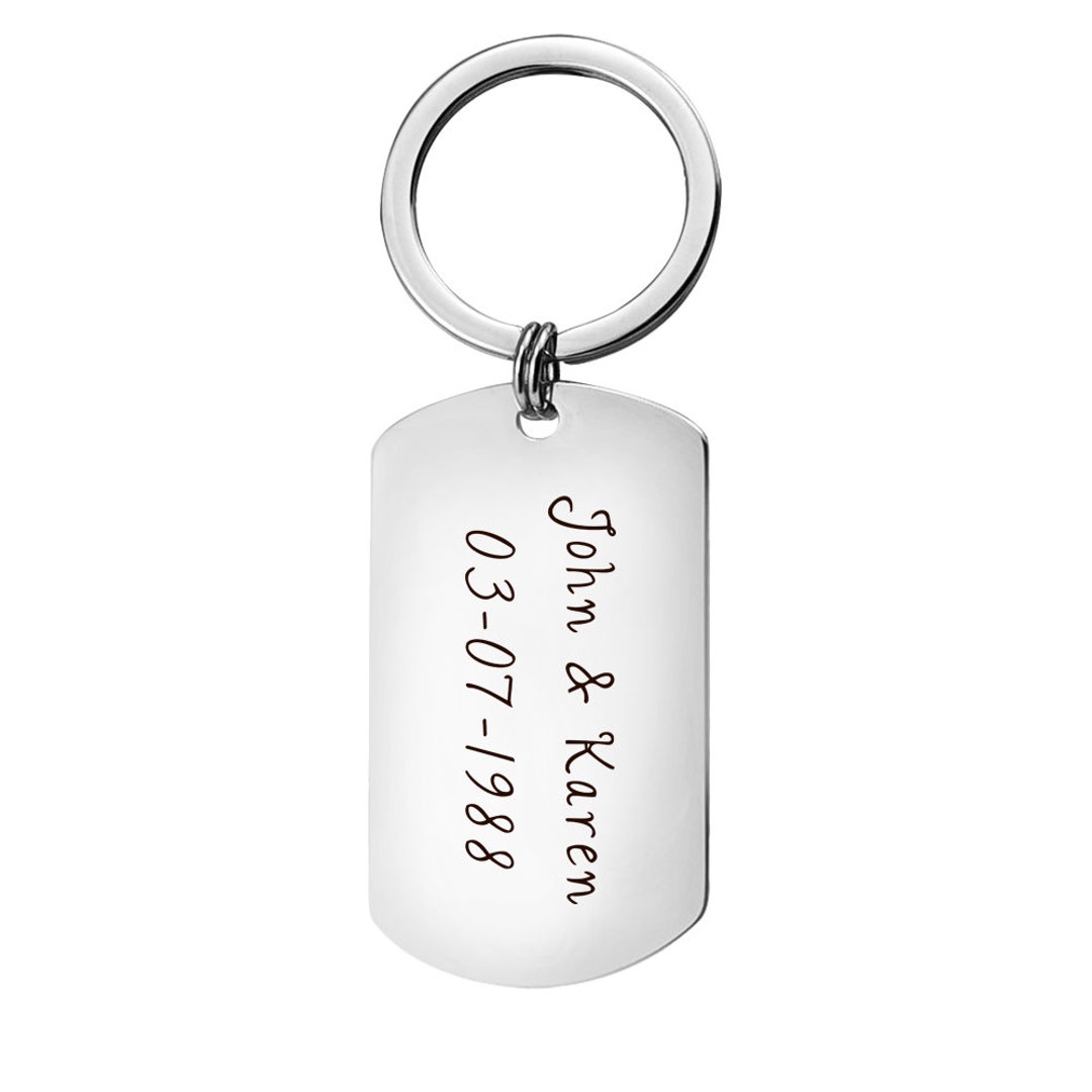 Military Name Tag Keychains Personalized Custom Military Dog Tag ...