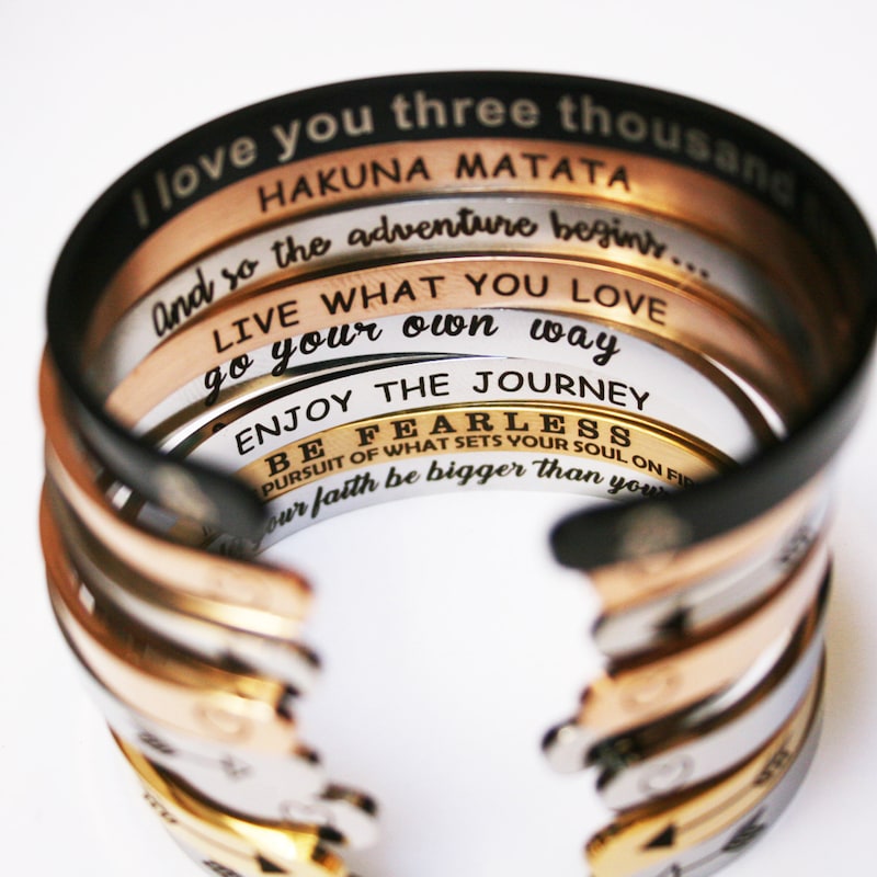 Quote Bracelet - Etsy