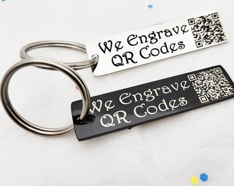 Qr Code Keychain | Etsy