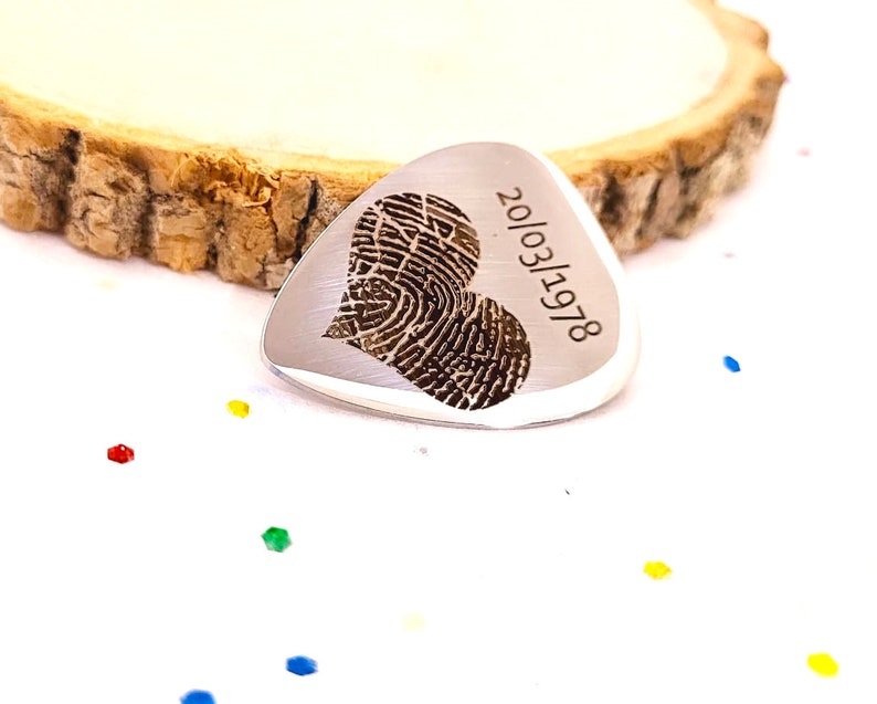 Actual Fingerprint POCKET TOKENS Engraved Guitar Pick | Custom Guitar ...