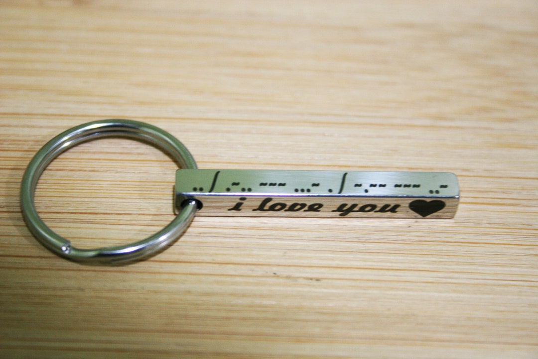 Morse Code Keychain Personalized Name Key Chain Gift & Personalized ...