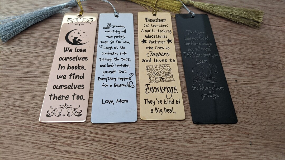Bookmark Personalized Gifts for Dad, Kids, Teacher, Wife, Him, Her ...