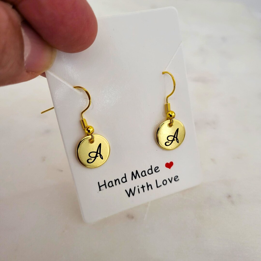Personalized Custom Earrings .name Ear Rings. Initials Earrings ...