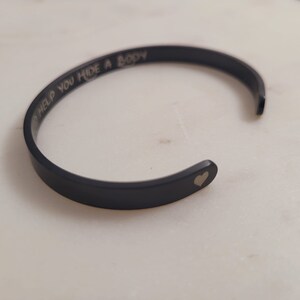 I'd Help You Hide a Body Secret Message Bracelet Cuff Funny Best Friend ...