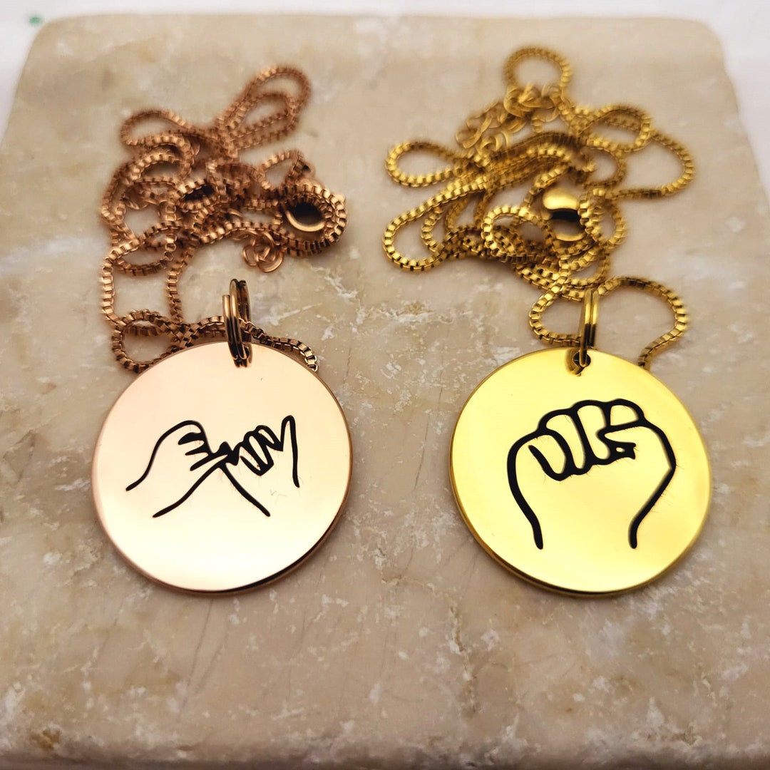 Personalized Hand Gesture Sign Language Necklace Pendant - Customized ...
