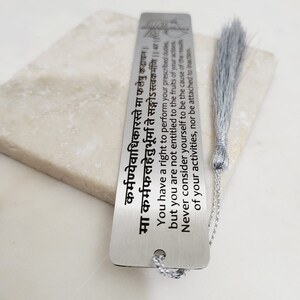 Bhagavad Gita: Chapter 2, Verse 47 Bookmark. Hindu Spiritual Gift ...