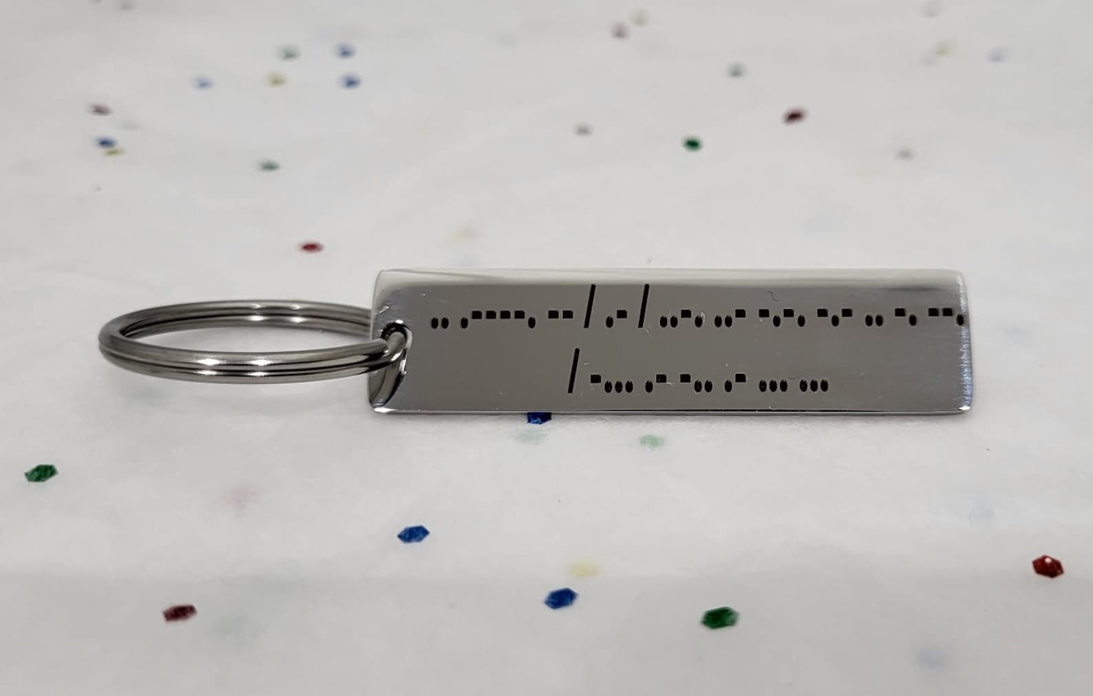 Custom Morse Code Keychain for Men Women Customized Morsecode Engraved ...