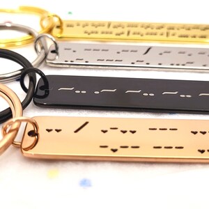 Funny Keychains for Women in Morse Code Personalized Customized ...