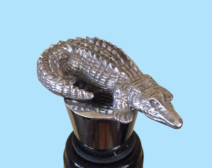 Alligator / Gator Wine Bottle Stopper. the Pewter Figure is the Finest ...