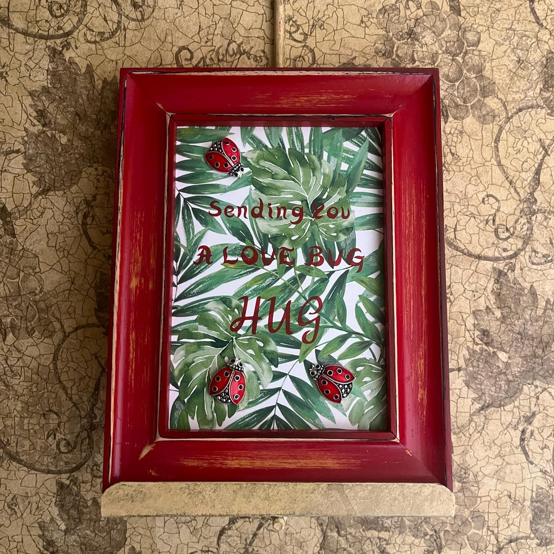 Lady Bug Wall Art, Wall Decor With Lucky Lady Bugs Inspirational Saying ...