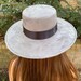 Wide Brim Felt Fedora Hat Beautiful Gray Silver With a Stunning Jeweled ...