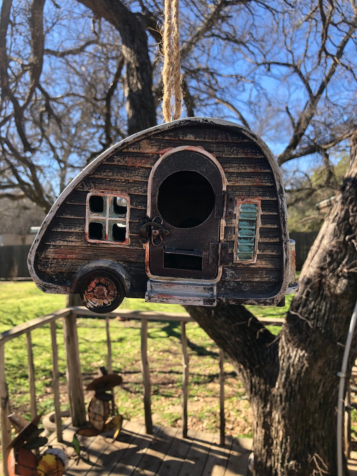 Birdhouse Camper Trailer. Great Addition to Your Yard or a Gift for the ...