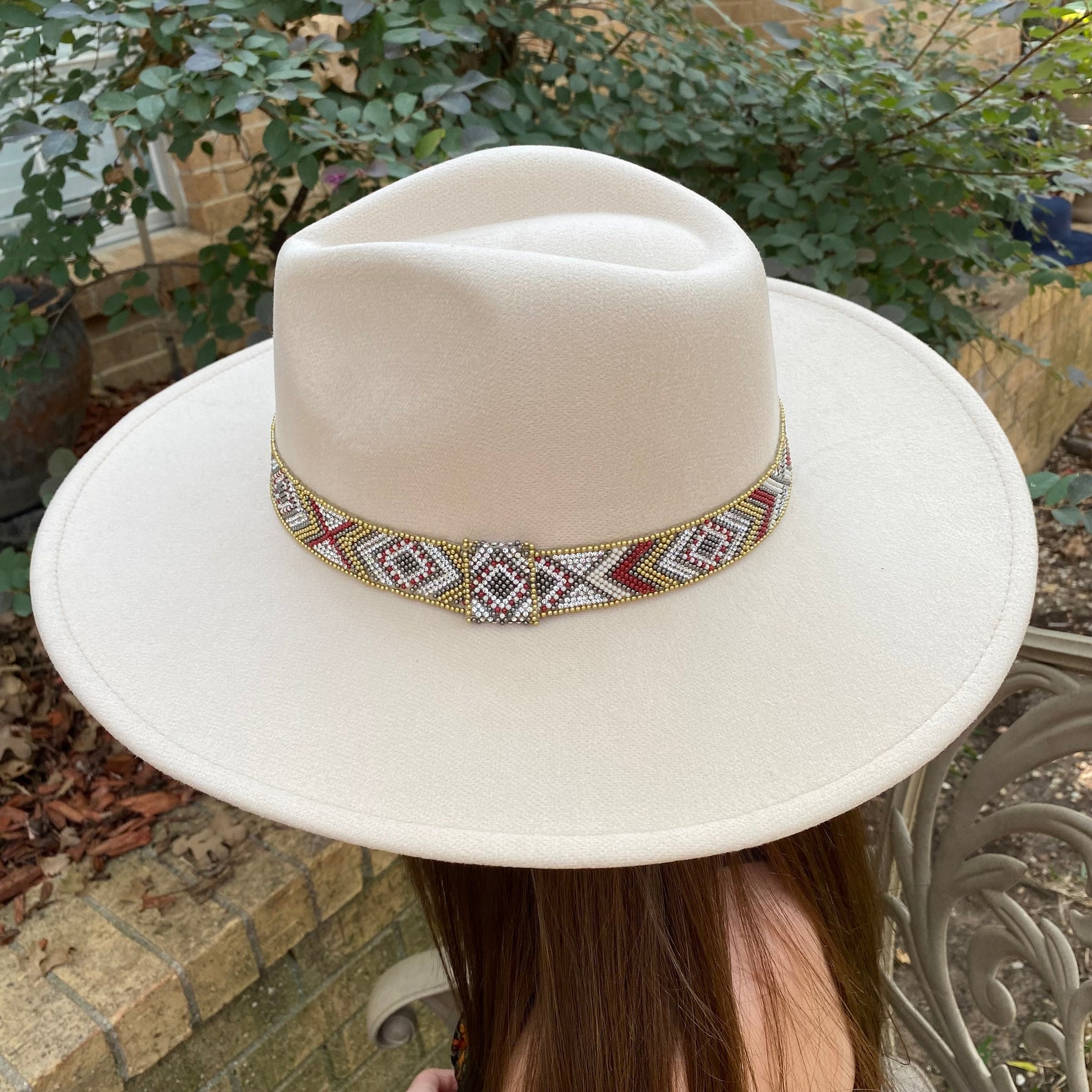 Wide Brim Felt Fedora Hat Beautiful White With a Stunning - Etsy