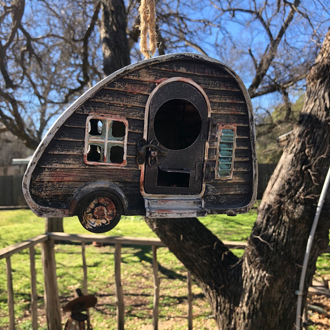 Birdhouse Camper Trailer. Great Addition to Your Yard or a Gift for the ...