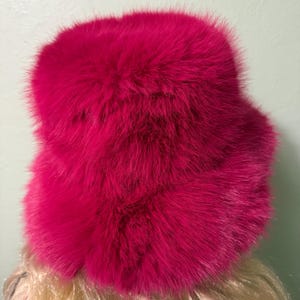 Beautiful Bright Pink Fluffy Hat. Very Soft and Warm. Fun Hat That is ...
