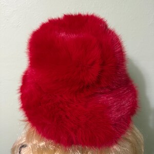 Beautiful Red Fluffy Hat. Very Soft and Warm. Fun Hat That is Fun to ...