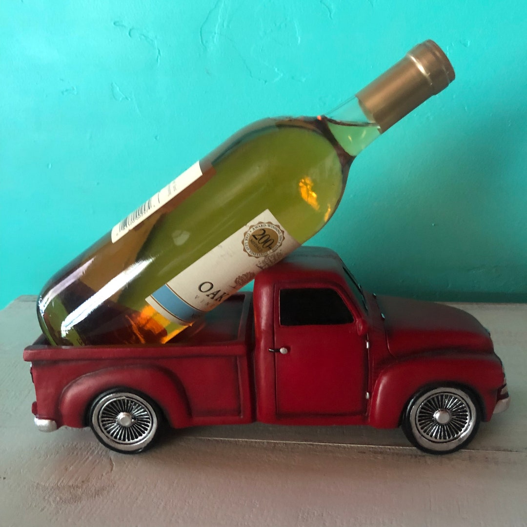Red Antique Truck Wine Holder Beautifully Painted. Will Be a Beautiful ...