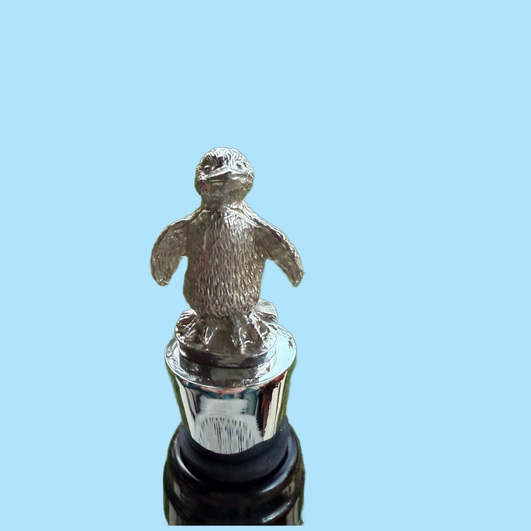 Penguin Wine Bottle Stopper. the Pewter Figure is Cast With the Finest ...