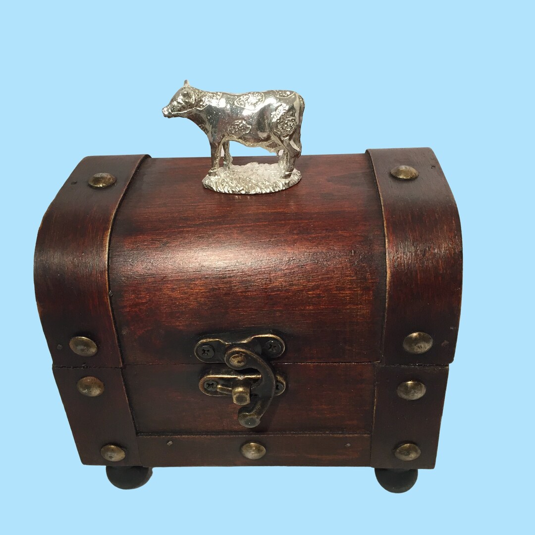 Cow Jewelry or Trinket Box. Music Options Below. Made in Texas - Etsy
