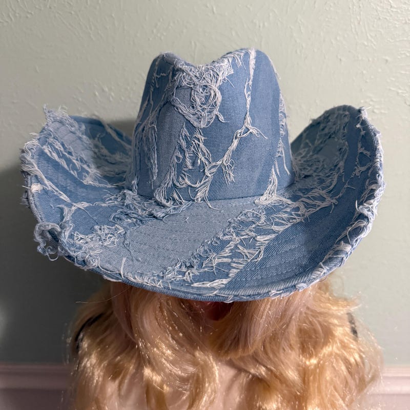 Denim Cowboy Hat - Etsy