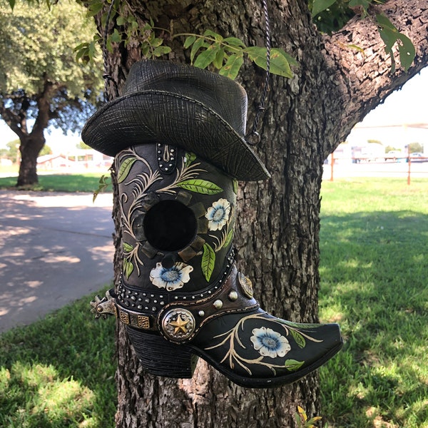 Boot Bird House - Etsy