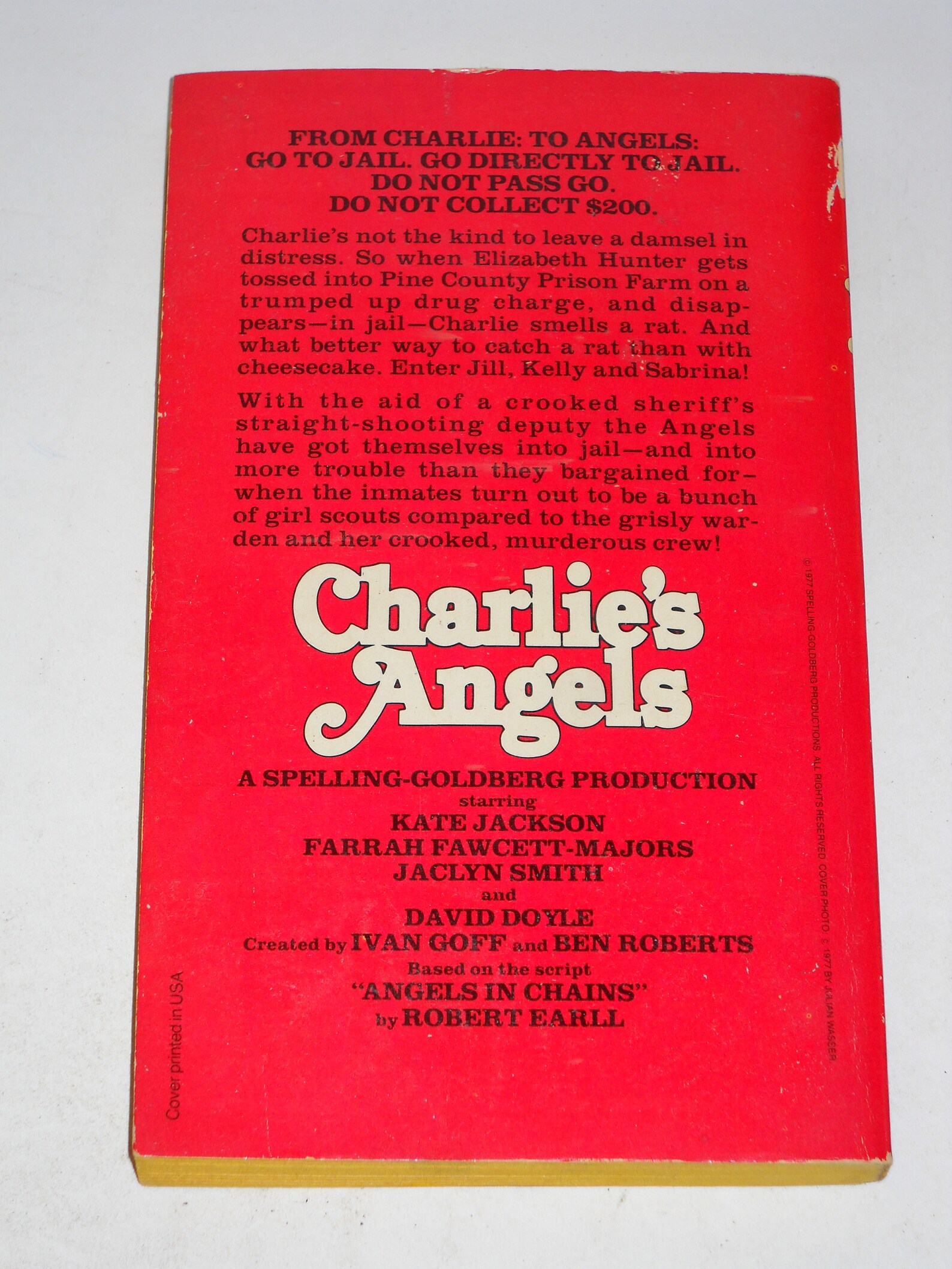 1977 Charlie's Angels 4 Angels in Chains 1st Edition TV Series Tie-in ...