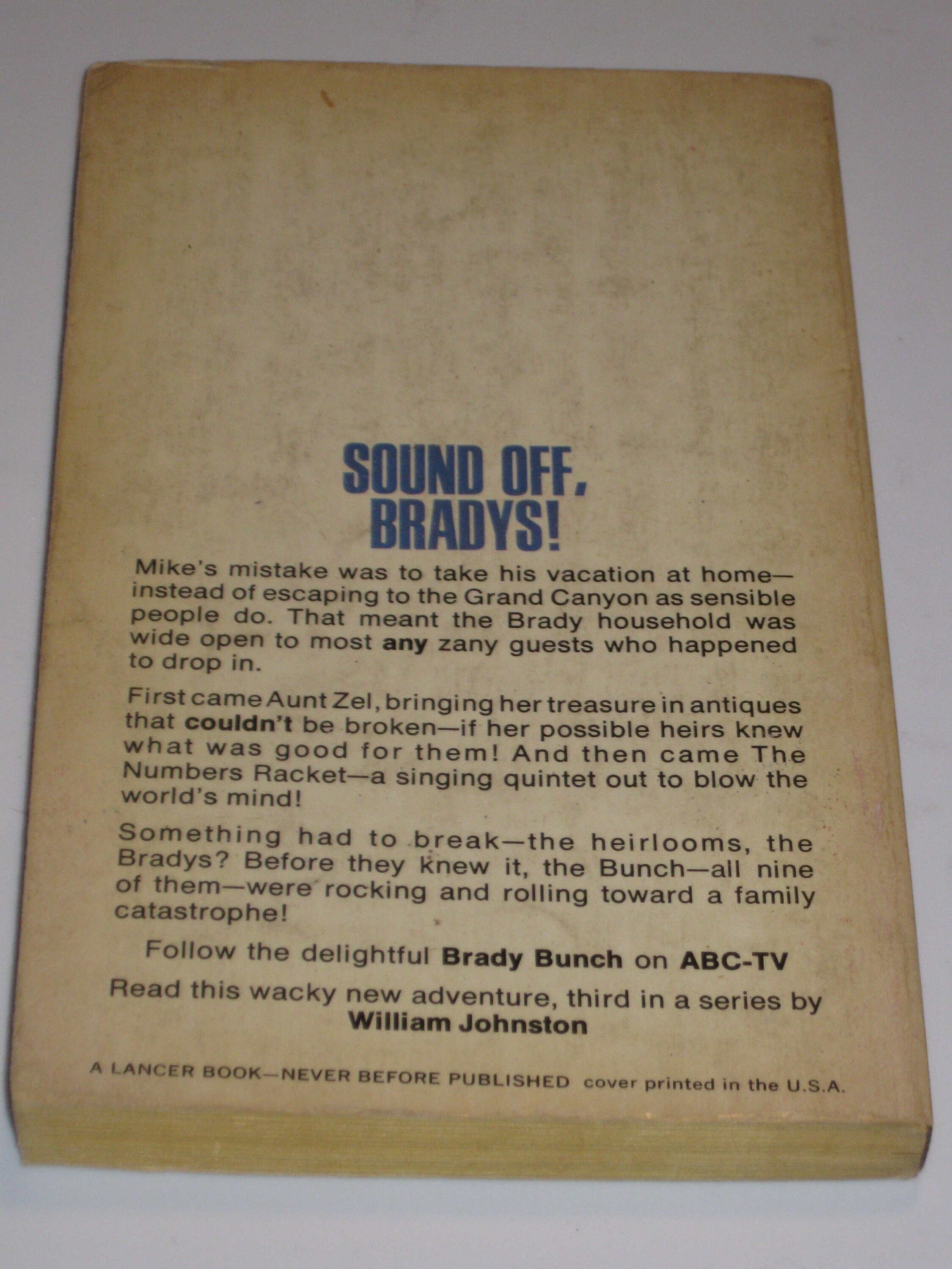 Brady Bunch (you Pick) Lancer TV Series Novels! P.T.A. Corral, Count up ...