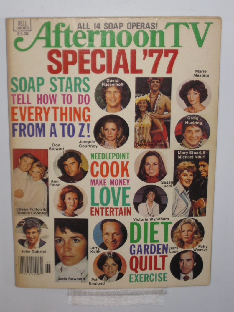 You Pick Afternoon TV 1977 1978 Soap Opera Magazines Days of Our Lives ...