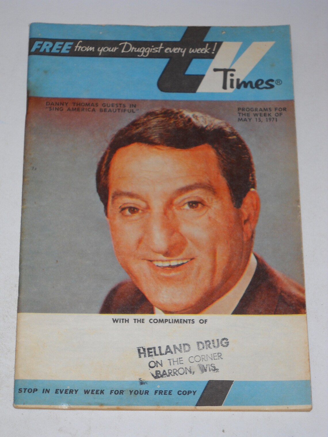 1971 Danny Thomas TV Times Guide Photo Cover Series Vintage Tennessee ...