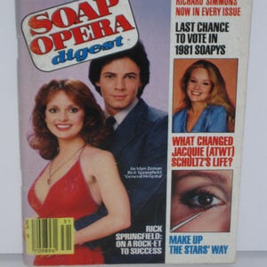 You Pick 1981 Soap Opera Digest Magazine Rick Springfield Richard ...