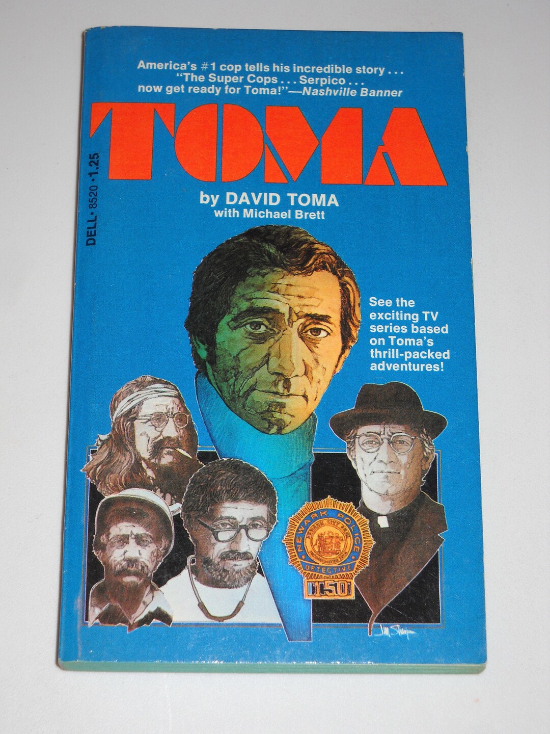 1974 Toma 1 by David Toma Tony Musante TV Tie-in Vintage Paperback Book ...