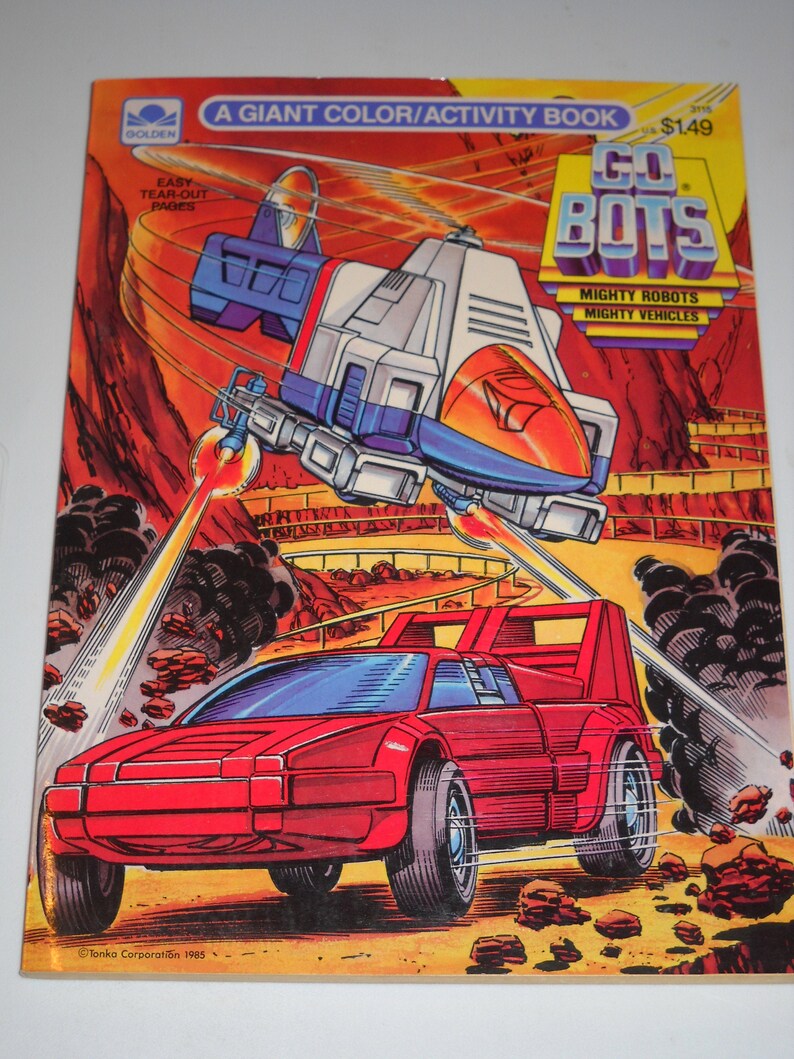 1985 Gobots Giant Coloring Activity Book Golden Books Mostly Unused ...