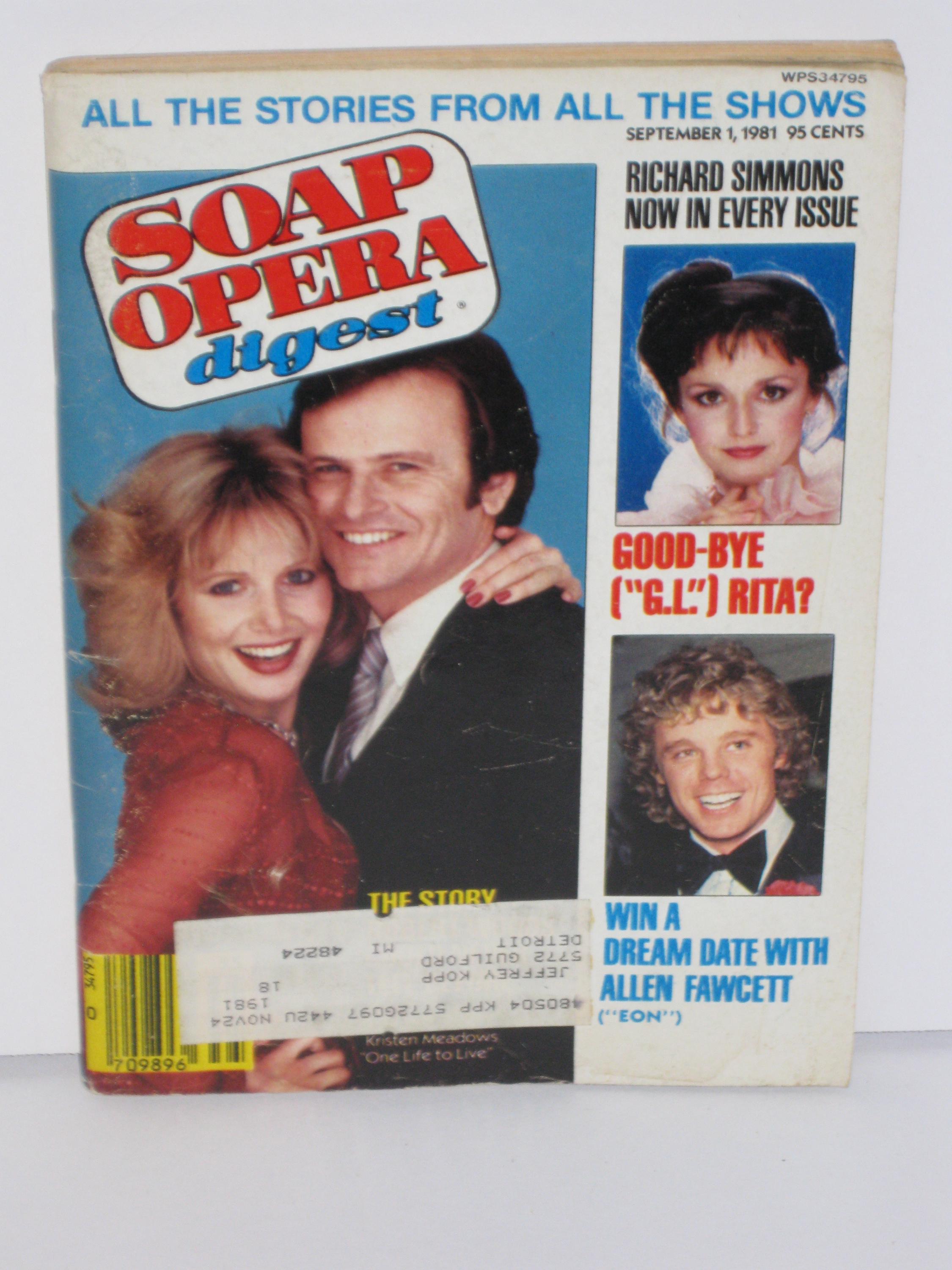 You Pick 1981 Soap Opera Digest Magazine Rick Springfield Richard ...