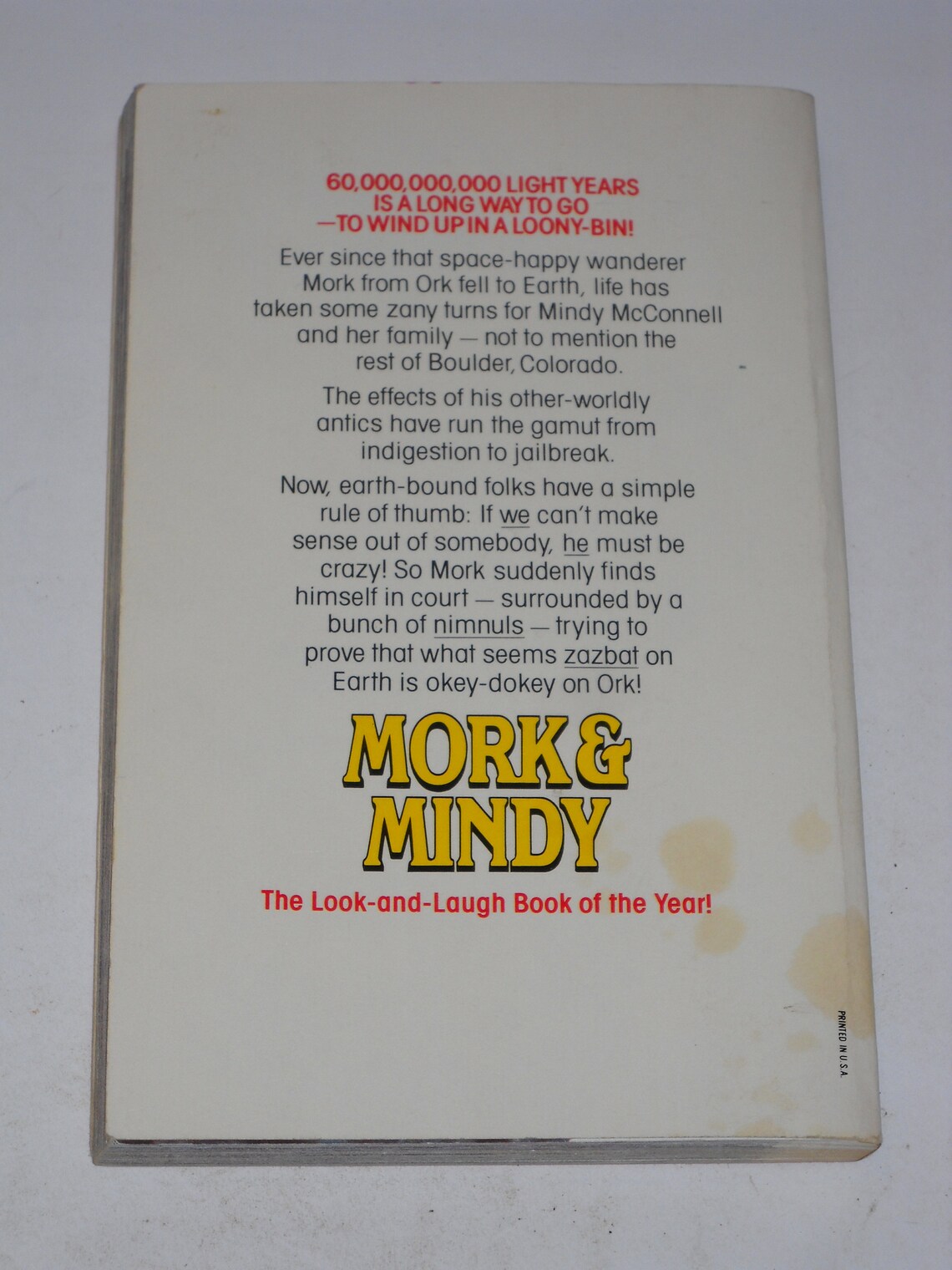 1979 Mork & Mindy Video Novel Richard Anobile Robin Williams Pam Dawber ...