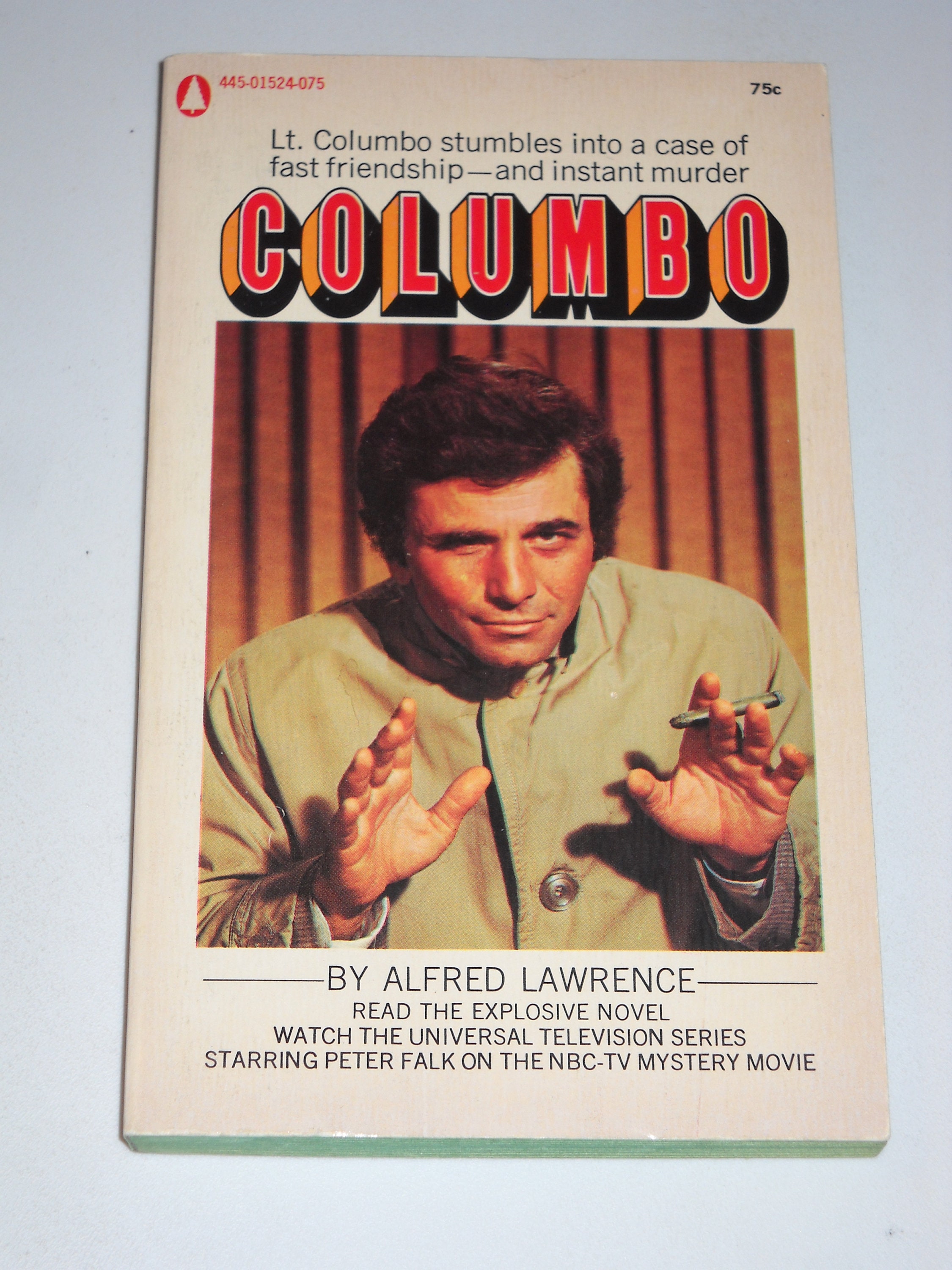 1972 Columbo 1 Peter Falk NBC Mystery Movie Book FN Condition TV Tie-in ...