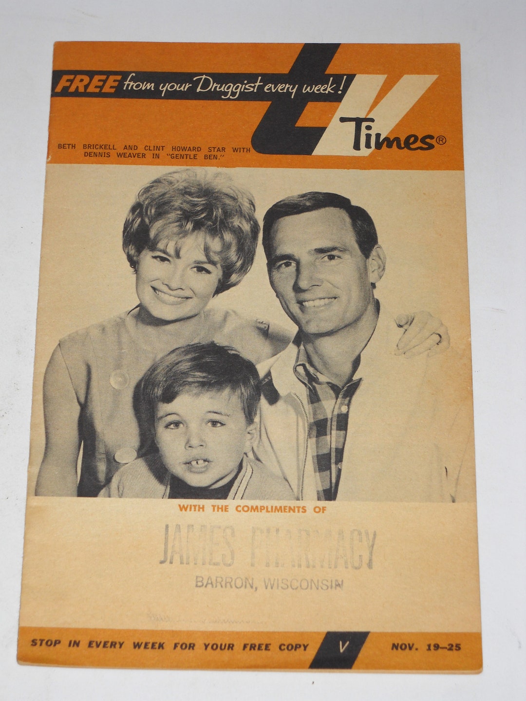 1967 Gentle Ben Dennis Weaver mccloud, Clint Howard, Beth Brickell ...