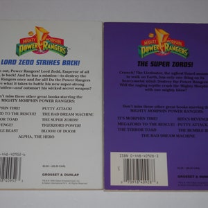 Mighty Morphin Power Rangers Lot of 2 TV Tie-in Vintage - Etsy